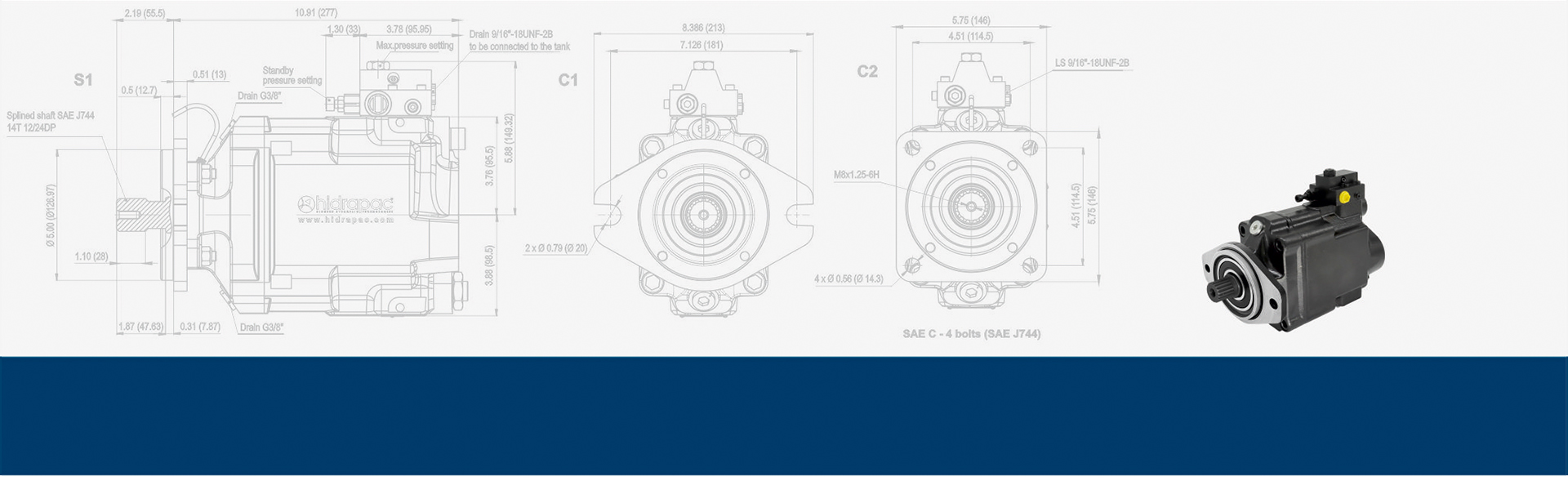 AXVA SAE Variable Displacement Piston Pumps - Variable Displacement ...